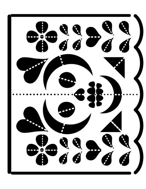 Printable Day Of The Dead Papel Picado Template Templates Printable