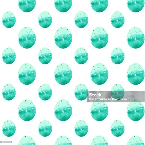 민트 탑 부활절 달걀 이음새가 있는 에메랄드 흰색 배경에 수채화 스케치를 그리는 손 컬러풀한 일러스트 개체 그룹에 대한 스톡 벡터 아트 및 기타 이미지 Istock