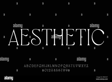 Aesthetic Minimalist Typeface Display Font Vector Thin Luxury Natural