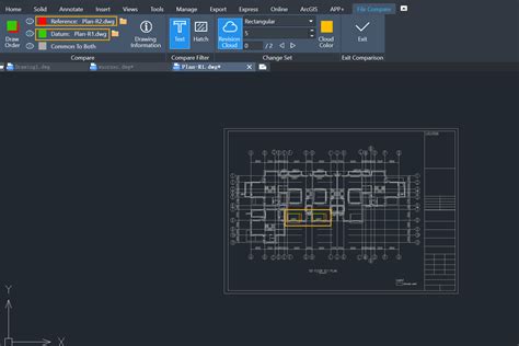 ★how to find the differences between two drawings in zwcad technical