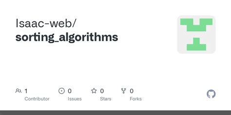 GitHub Isaac Web Sorting Algorithms