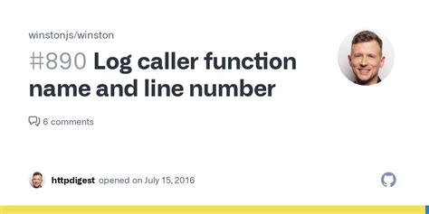 log caller function name and line number · issue 890 · winstonjs