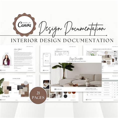 Interior Design Presentation 🌟 Design Documentation 🌟 Canva Template