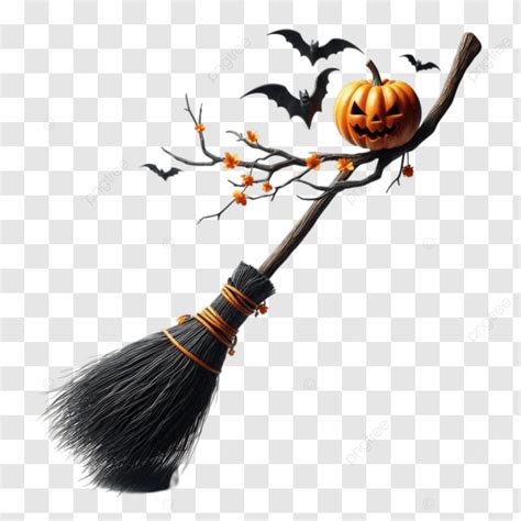 빗자루와 빛나는 무서운 눈을 가진 3d 할로윈 호박 빗자루와 빛나는 무서운 눈을 가진 3d 할로윈 호박 3차원 할로윈 호박 Png 일러스트 및 이미지 에 대한 무료