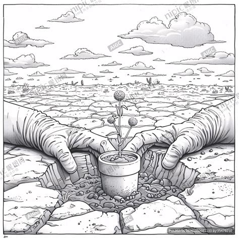 Ai创作图环境破坏插画 环境污染插画 缺水的土地 土地干旱素材图 水资源枯竭 地下水管子 节约用水插画 深埋地下的水管子 污染环境插画 珍惜水资源小品 地下水污染 珍惜地下水 气候变暖插画 水