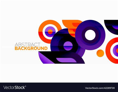 Abstract Round Shapes Background Minimalist Vector Image