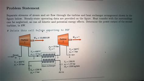Solved Problem Statement Separate Streams Of Steam And Air