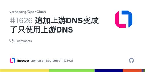 追加上游dns变成了只使用上游dns · Issue 1626 · Vernesongopenclash · Github