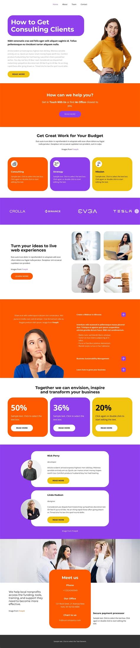 Successful Development One Page Template By Nicepage