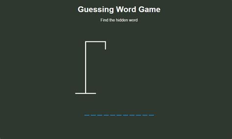 Guessing Word Game Gui In Vanillajs With Source Code Sourcecodester