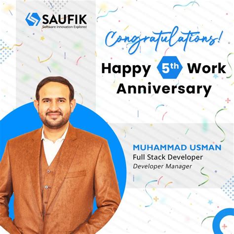 Saufik Technologies On Linkedin Workanniversary Saufik Softwaredevelopers Aniversary Years