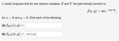 Solved Point Suppose That For Two Random Variables X And Chegg