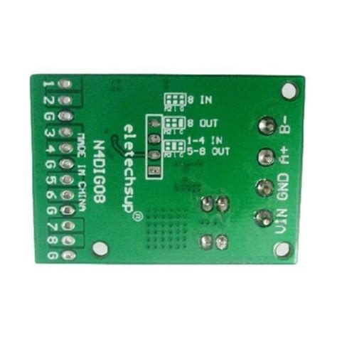 2X 8Ch Input Output Digital Switch TTL LvTTL CMOS RS485 IO Control Module Modbus Rtu Board For