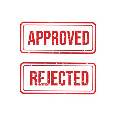 Approved And Rejected Stamp 28696564 Vector Art At Vecteezy
