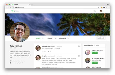 Building Front End For Twitter Like App On Vuejs Qcode
