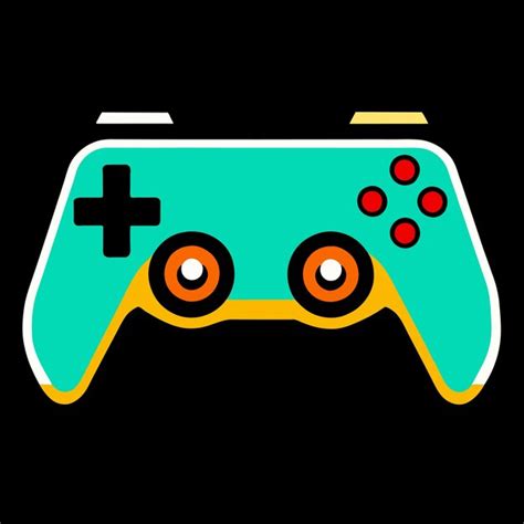 Premium Vector Joystick Gamepad Line Icon Flat Color Vector Illustration