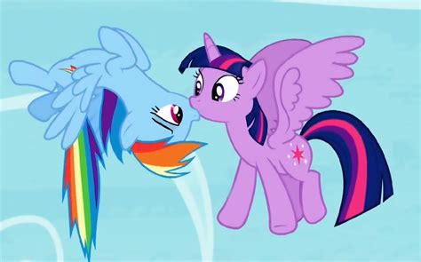 Rainbow Dash And Twilight Sparkle Kiss Twilight Learns A Secret
