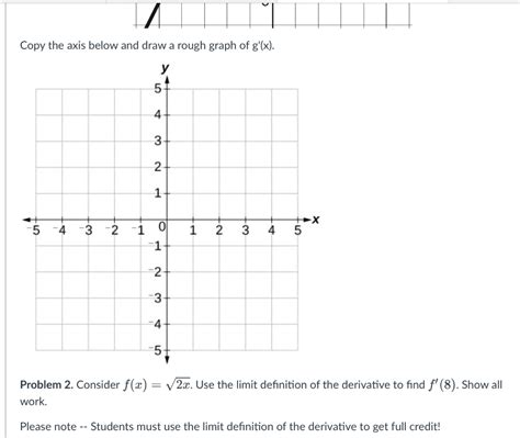 Solved Problem 1 The Graph Of G X Is Given Below Copy The Chegg Com