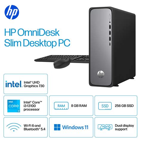 Customer Reviews Hp Omnidesk Slim Desktop Intel Core I Gb Ddr Memory Gb Ssd Meteor Silver