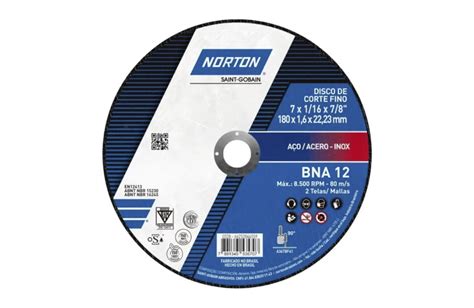 disco corte inox 4 1 2 x 1 6 x 7 8 bna12 norton cofermeta ferramentas