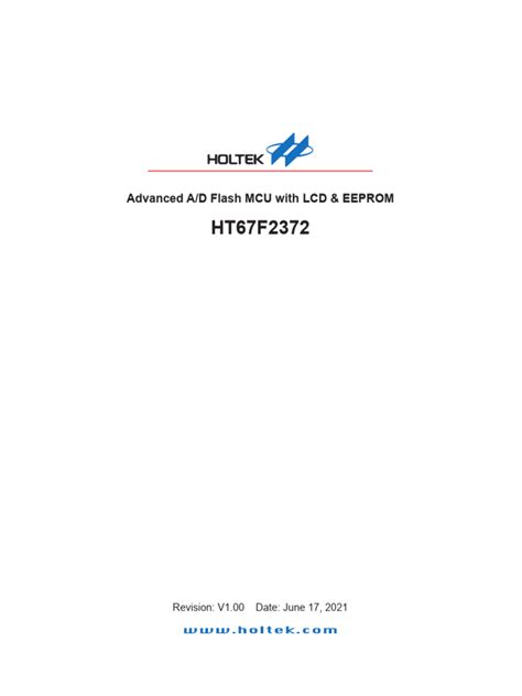 Advanced A D Flash Mcu With Lcd And Eeprom Revision V1 00 Date June 17 2021 Pdf