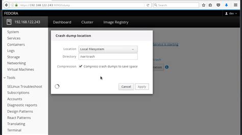 Cockpit Kernel Dump Configuration Kdump YouTube