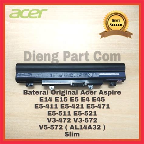Jual Baterai Battery Batre Laptop Original Acer Aspire E E E E E