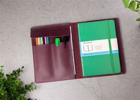Leather Moleskin Notebook Covermoleskine Pocket Etsy