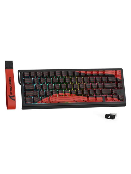 Клавиатура игровая Attack Shark X68he Pro Blackandred Rgb Rus беспроводная магнитная