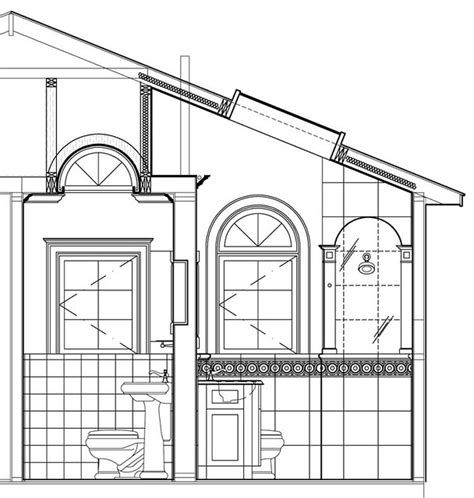 Bathroom Elevation Plans Plan Section Elevation Architectural