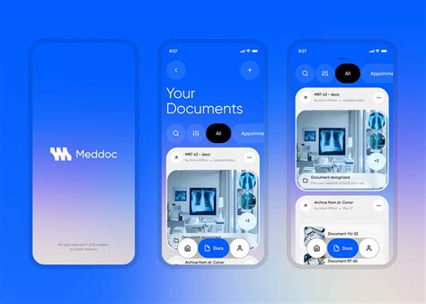 Medical Mobile App Ui Document Manager Modern Ui By Daniel Rozhnov On Dribbble