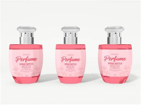 Premium Psd Glass Perfume Spray Bottle Packaging Mockup