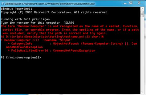 Hostname Powershell Issue Programming And Development Spiceworks