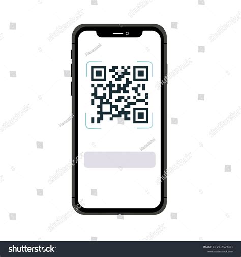 Smartphone Scanning Qr Code Vector Illustration Stock Vector Royalty Free