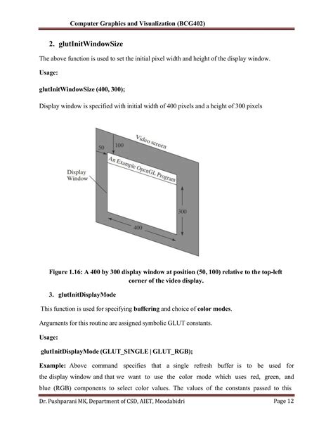 Computer Graphics And Visualization Module 1 Notes Bcg402 Cgandv Pdf