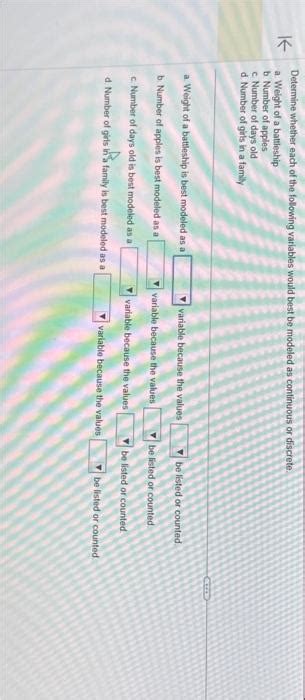 Solved Determine Whether Each Of The Following Variables Chegg