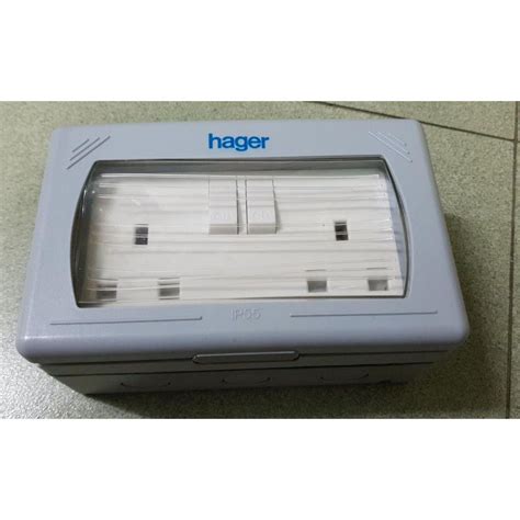 Hager Ip55 13a Twin Switched Socket Oultet Syarikat Elektrik Combi