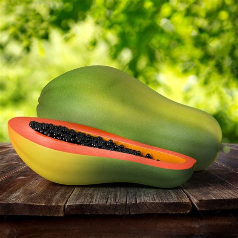 파파야 과일 3d 모델 39 Max Fbx Obj Free3d