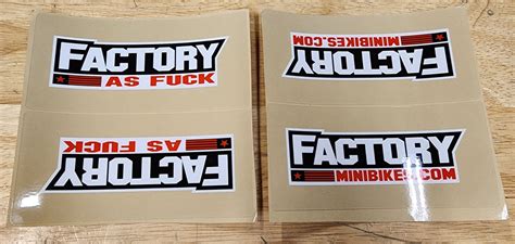 Factory Fork Tube Stickers 1 Pair Factory Minibikes