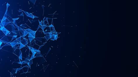 Premium Photo Abstract Digital Blue Background Plexus Effect Network