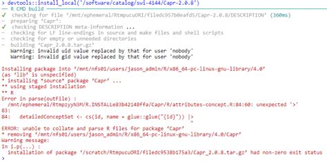 Capr Installation Error Developers Ohdsi Forums