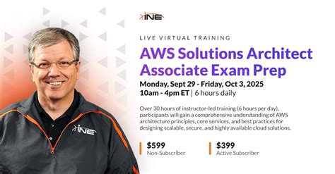 Ine ☁️ Master Aws Solutions Architecture In 5 Days Live Virtual Training Led By Expert