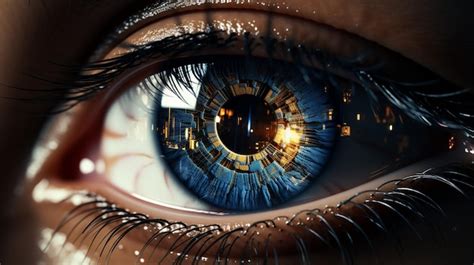 Premium Ai Image Robot Eye