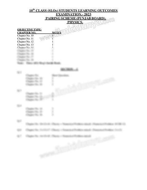 SOLUTION Th Class Physics Pairing Scheme Studypool
