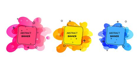 흐르는 액체 모양 그라데이션 기하학적 배너입니다 로고 전단지 또는 프레젠테이션 동적 유체 디자인 추상적인 벡터 배경 3차원