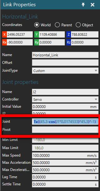 Joint Properties General Questions Visual Components The Simulation Community