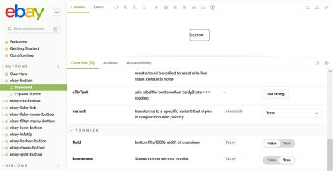 ebay button borderless form variant still shows the border hover