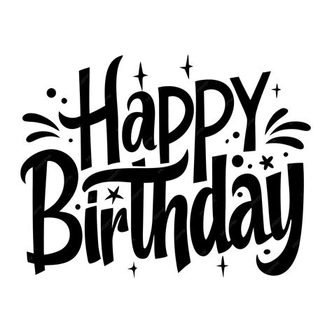 Premium Vector Bithday Lettering Vector