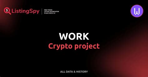 Work Crypto Project Info Work Listings Events Charts Community Analysis Listingspy