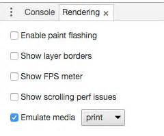 Using Chrome S Element Inspector In Print Preview Mode Stack Overflow